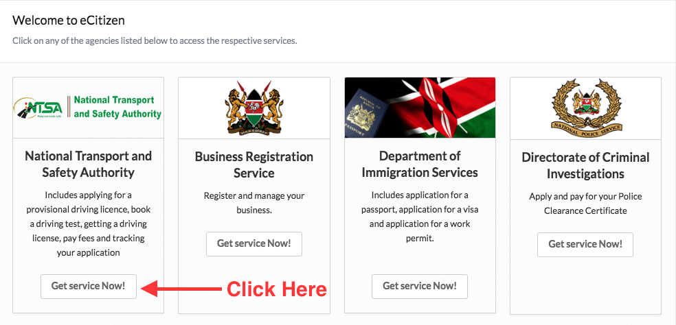 eCitizen Kenya Driving License Renewal