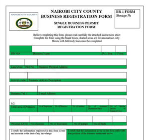 Cost of Single Business Permit in Kenya