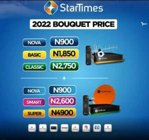 StarTimes Monthly Subscription Packages Nigeria